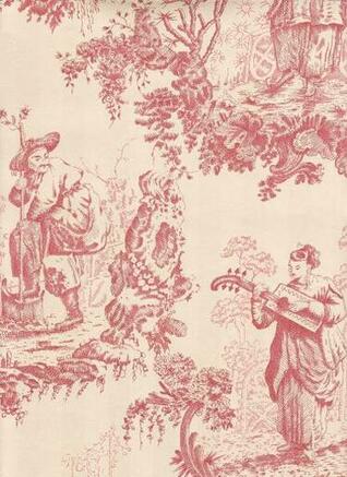 [49+] French Toile Wallpaper Red on WallpaperSafari