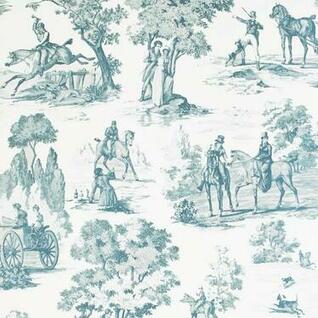 [48+] Warwick Hunting Scene Toile Wallpaper on WallpaperSafari