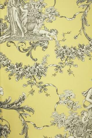 [41+] Yellow and Red Toile Wallpaper on WallpaperSafari