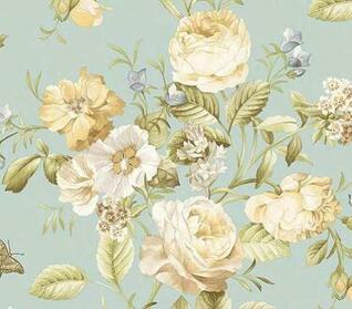 [47+] Vintage Cabbage Rose Wallpaper on WallpaperSafari