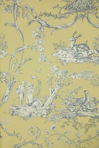 [45+] Blue and Yellow Toile Wallpaper on WallpaperSafari