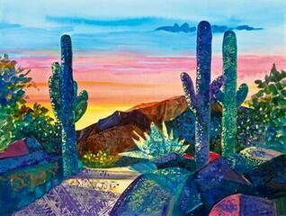 Free download CACTUS Mountain Southwestern WALLPAPER BORDER Wall Decor ...