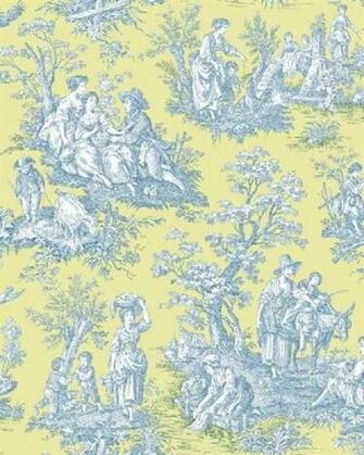 [45+] Blue and Yellow Toile Wallpaper on WallpaperSafari