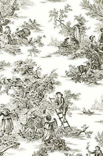 [41+] Black & White Toile Wallpaper on WallpaperSafari