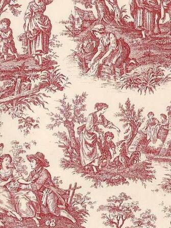 [49+] French Toile Wallpaper Red on WallpaperSafari