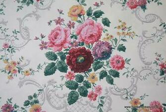 [47+] Vintage Cabbage Rose Wallpaper on WallpaperSafari