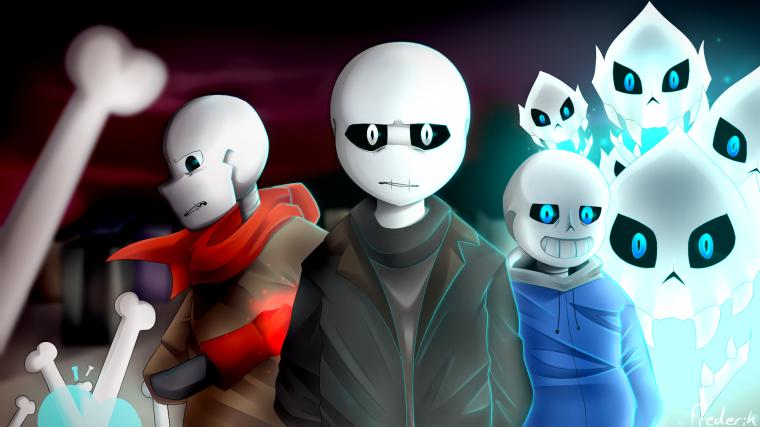 🔥 Free Download Glitchtale Animosity In Gaster Undertale Skeletor by ...