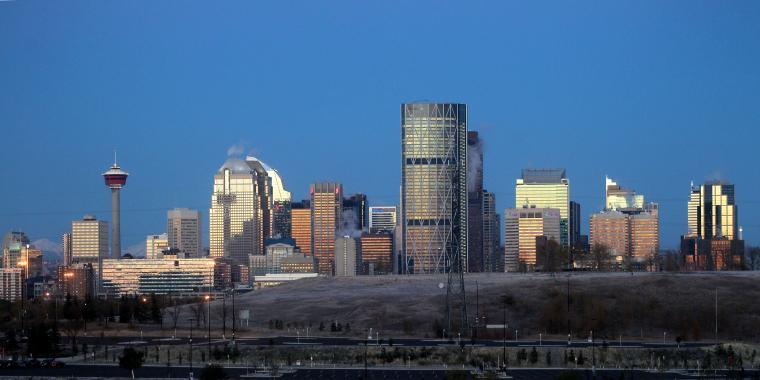 🔥 Free Download Calgary Tower And The City Skyline In Background At ...