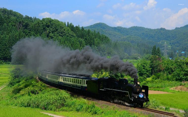 Free download Steam Train in Snow Steam Train With Long Smoke Tail ...