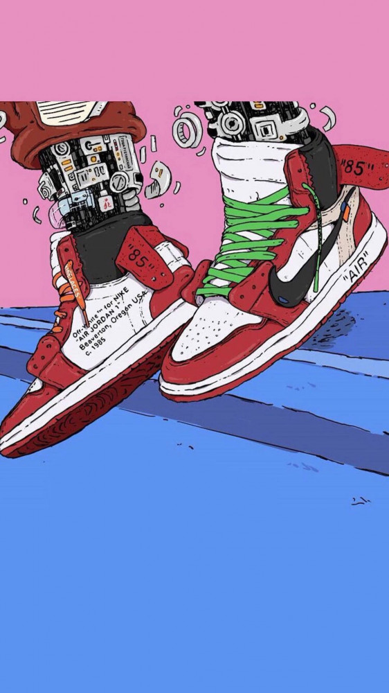 🔥 Free Download Cartoon Jordan Shoes Wallpaper by @matthewharris ...