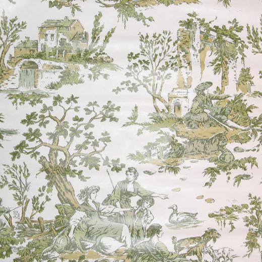 [43+] Green Toile Wallpaper on WallpaperSafari