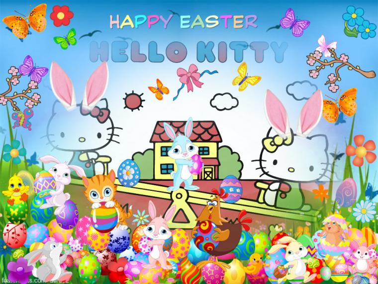 🔥 [70+] Hello Kitty Easter Wallpapers | WallpaperSafari