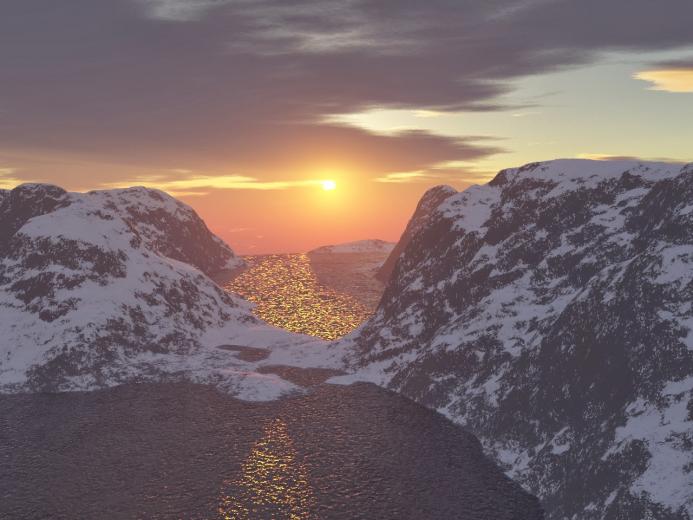 🔥 Free Download Sunset Snow Mountain Beautiful Nature Image And ...