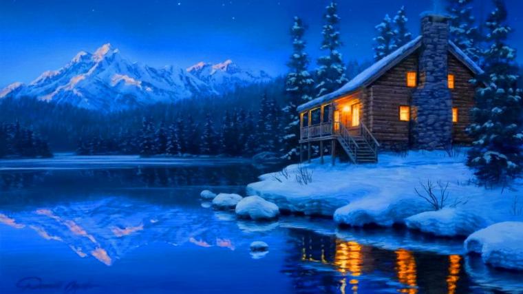 🔥 [50+] Winter Cabin Scenes Wallpapers | WallpaperSafari