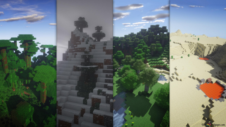 🔥 Free Download Minecraft Landscape Wallpaper With Mountains And Trees ...