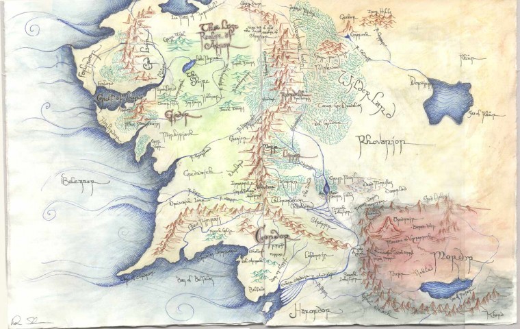 🔥 Free Download Map Of Middle Earth And The Undying Lands By ...