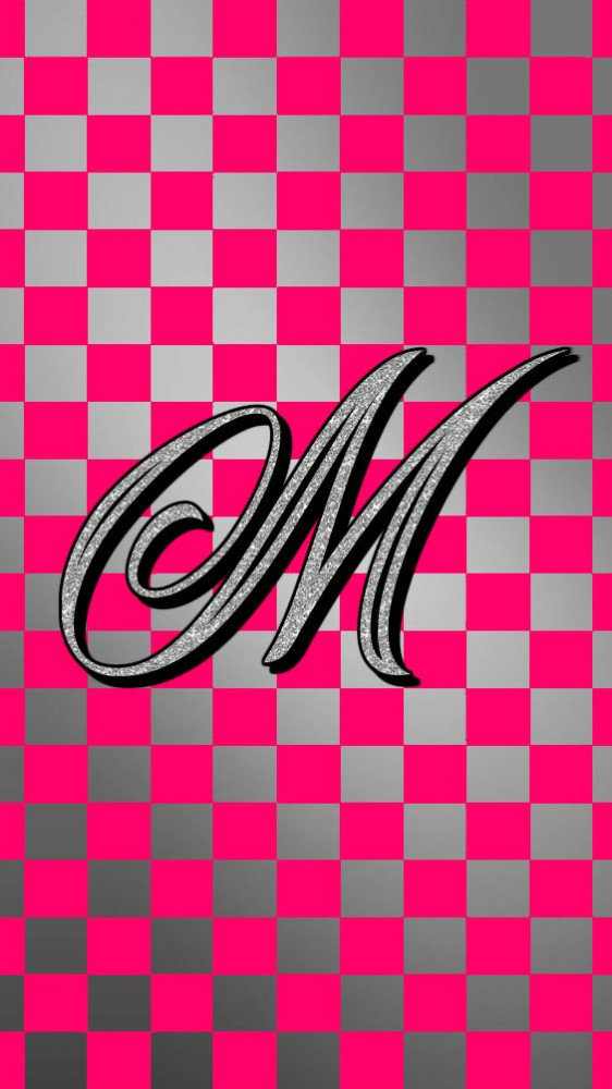 🔥 Free Download Pink And White M Monogram Desktop Wallpaper by ...
