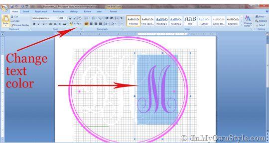 🔥 Free Download Create A Monogram Using Microsoft Word In My Own Style ...