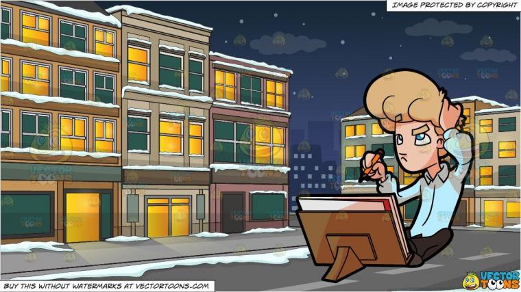 🔥 Free Download Clipart Cartoon An Uninspired Man Having A Hard Time ...