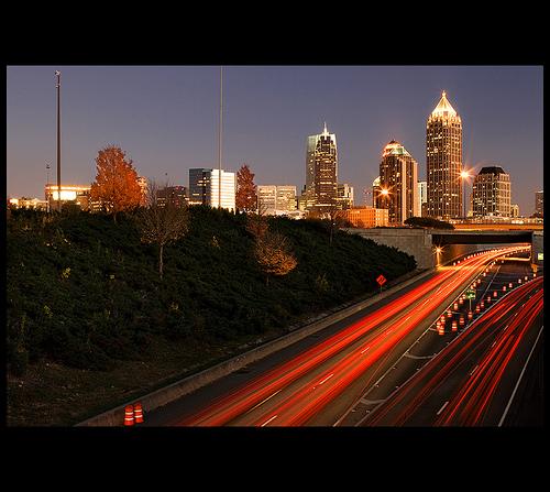🔥 Free Download City Night Atlanta Fog Tower Skyscaper Photo Dim Hd ...