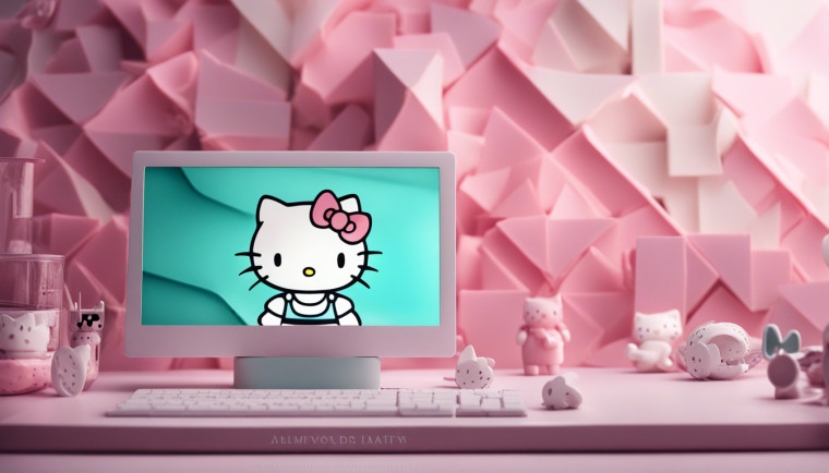 🔥 Free Download A Modern And Minimalist Hello Kitty Desktop Wallpaper ...