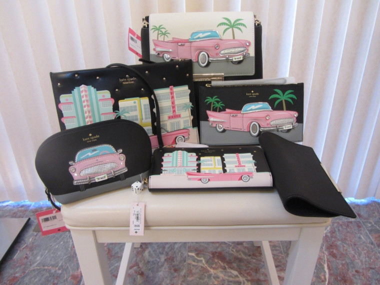 🔥 Free Download Kate Spade Rare Mary Kay Black With Pink Cadillac Set ...