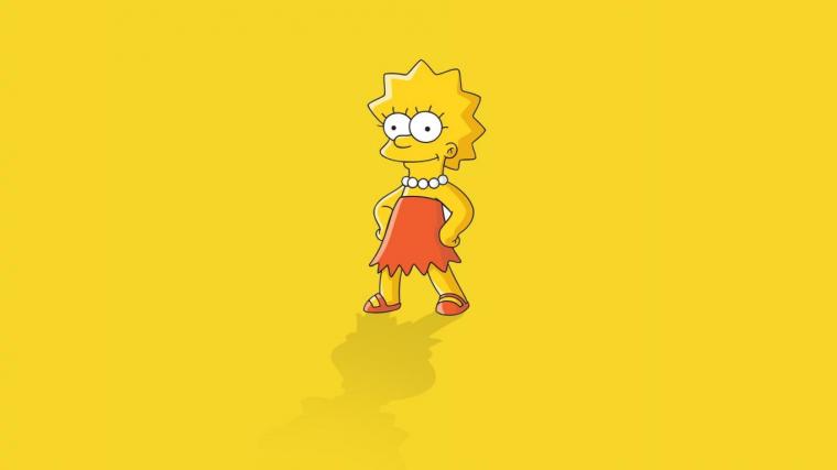🔥 Free Download The Simpsons Lisa Simpson Yellow Background Wallpaper ...