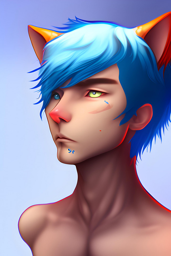 🔥 [30+] Anime Cat Boy Blue Wallpapers | WallpaperSafari
