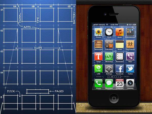 Free download Blue Dotted App Borders Wallpaper iPhone Wallpapers ...