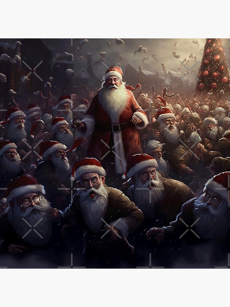 🔥 Free Download Santa Claus Zombie Horde Poster By Unicorn Trainwreck ...