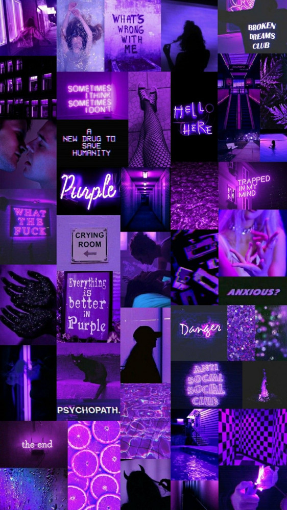 🔥 [70+] Purple Aesthetic Collage Wallpapers | WallpaperSafari