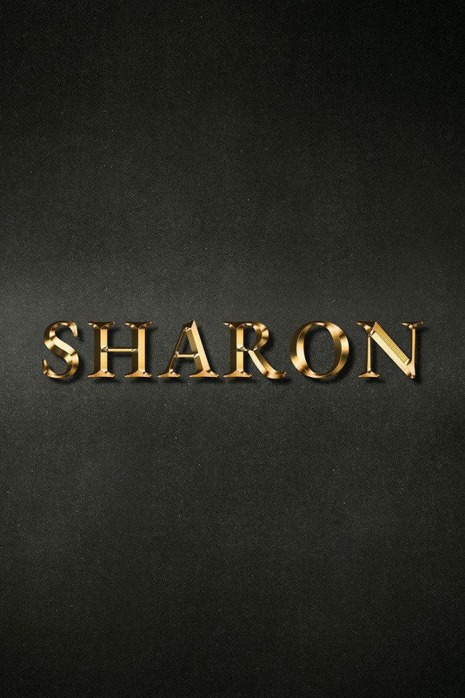 🔥 Free Download Sharon Typography In Gold Effect Design Element ...