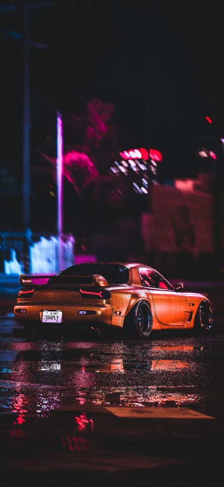 🔥 Free Download Mazda rx7 City Night Lights 4k Iphone Xs X Hd Wallpaper ...