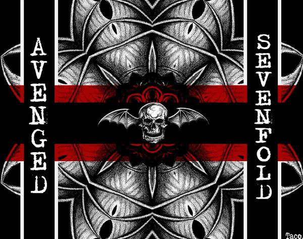 🔥 Free Download Avenged Sevenfold Deathbat Vector Png B W Logo By ...