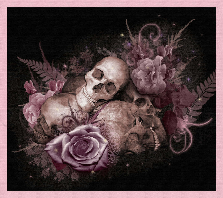 🔥 Free Download Love Skulls And Roses Gothic Pink Aesthetic Wallpaper ...