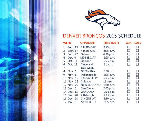 Free download Broncos 2015 printable schedule Denver Broncos on 1035 ...