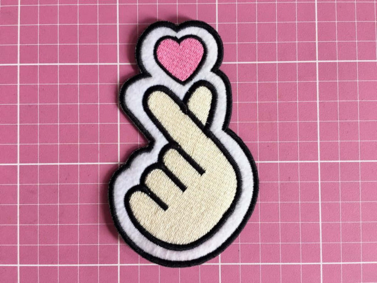 🔥 Free Download Embroidered Bts Finger Heart Pink Wallpaper by ...