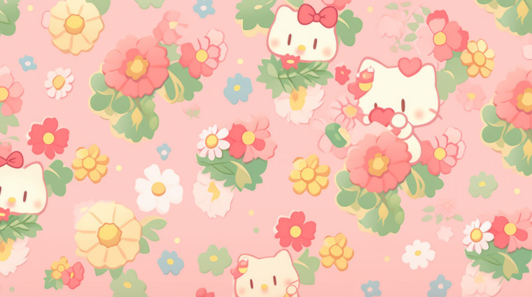 🔥 [40+] Hello Kitty Spring Computer Wallpapers | WallpaperSafari
