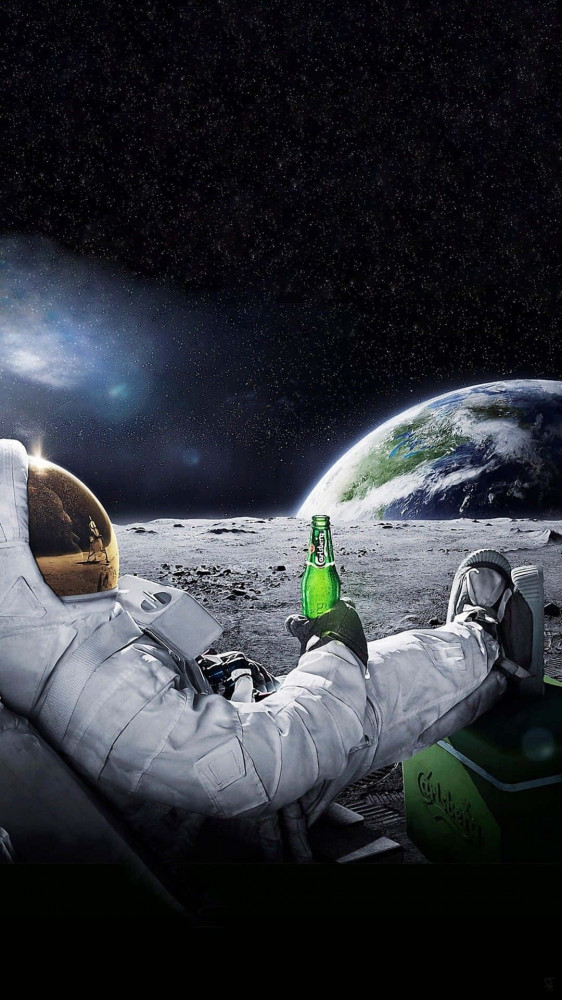 🔥 Free Download Spaceman Drinking As Dope Iphone Wallpaper by ...