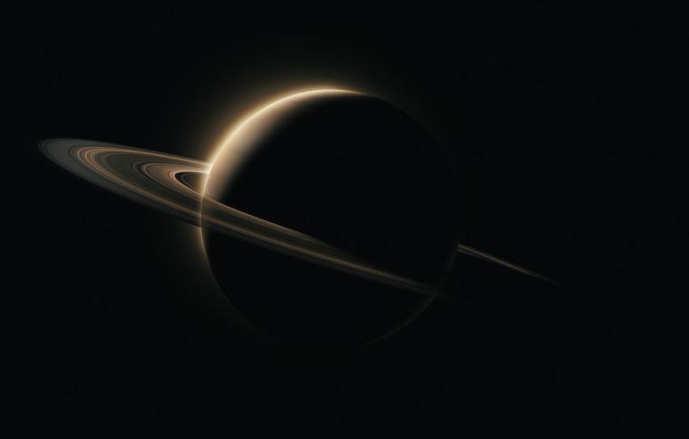 🔥 Free Download Wallpaper Space Saturn Minimalism Cosmos Planet Black ...