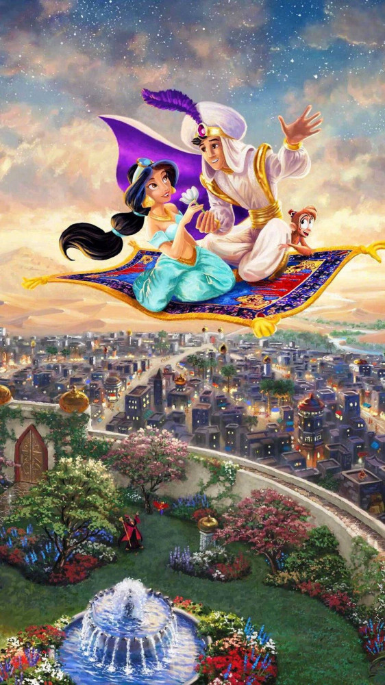 🔥 Free Download Aladdin Flying Above Zrkhu7Bajeag1Gg5 Wallpaper by ...