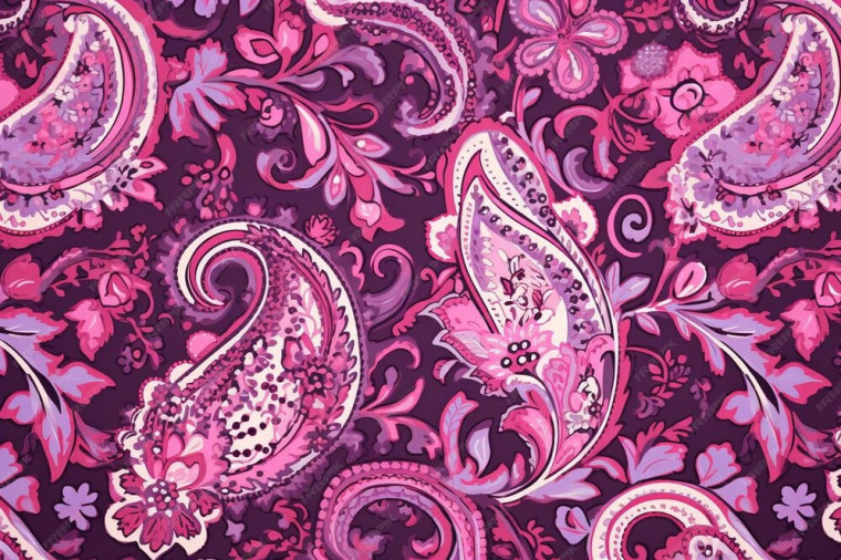 🔥 Free Download Sfondo Desktop Vintage Paisley Pink Computer Wallpaper ...