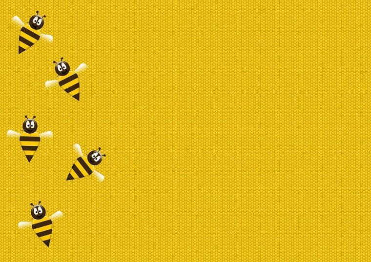 🔥 Free Download Cartoon Bees On A Honeycomb Background Stock Photo Bee ...