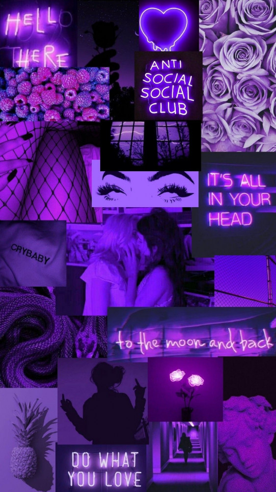 🔥 [70+] Purple Aesthetic Collage Wallpapers | WallpaperSafari