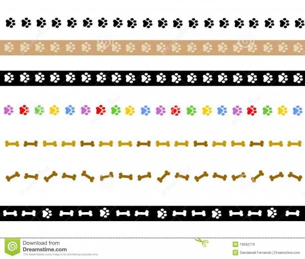 🔥 Free Download Dog Bone And Paw Border Prints Divider by @aballard ...