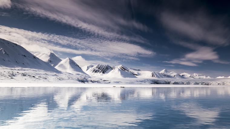 🔥 Free Download Wallpaper 4k Mountains Snow Lake Iceberg Svalbard by ...