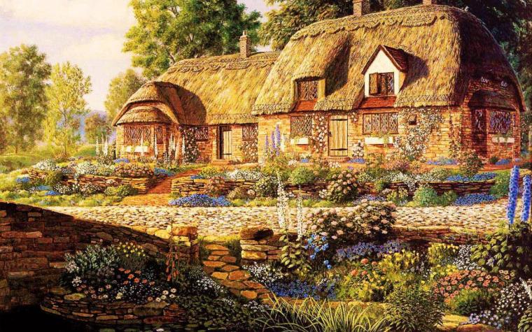 🔥 Free Download Country Cottages High Quality And Resolution Wallpaper ...