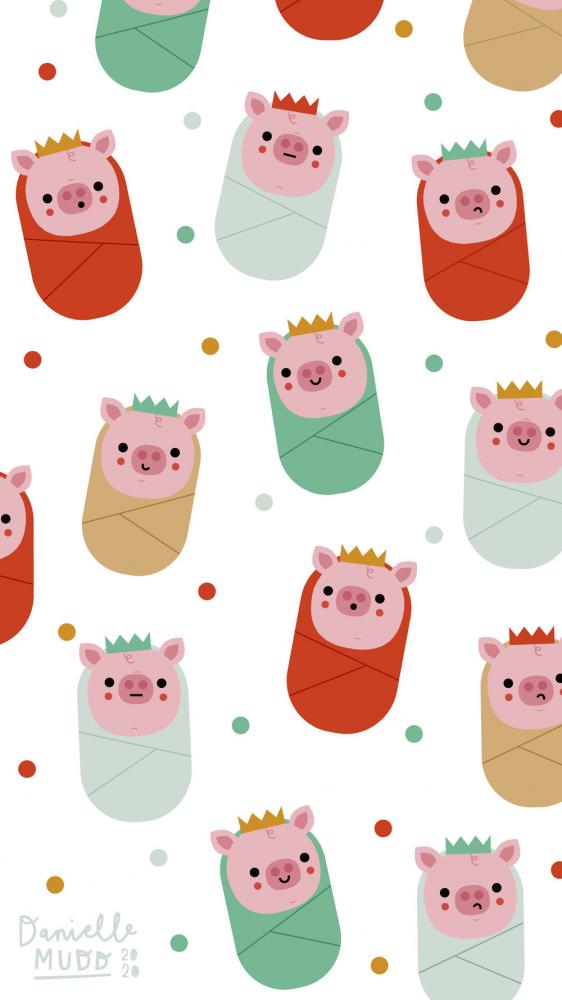 🔥 Free Download Merry Pigmas Christmas Iphone Wallpaper Danielle Mudd ...