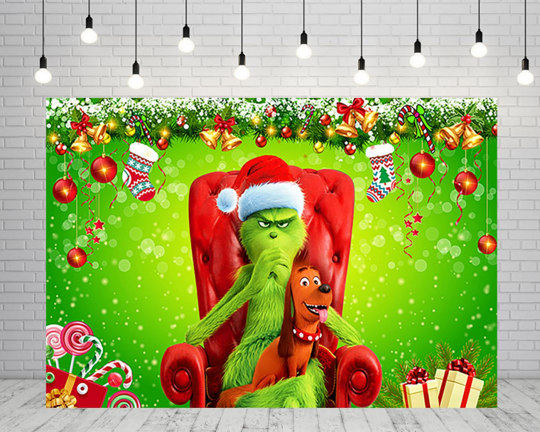 🔥 Free Download Amazon Christmas Backdrop For Grinch Theme Party by ...