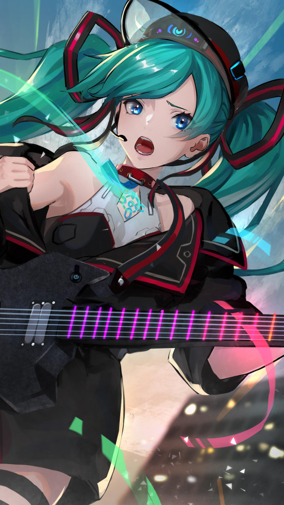 🔥 Free Download Hatsune Miku Singing Guitar Vocaloid 4k Wallpaper ...